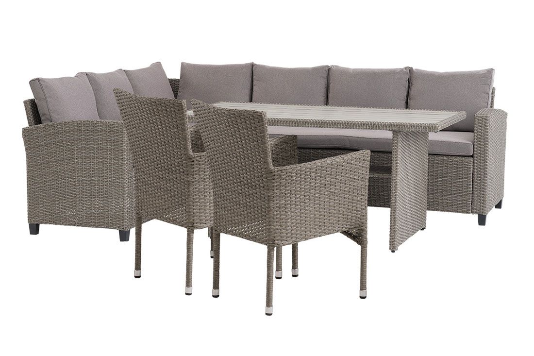 Dārza mēbeļu komplekts AGERMOSE+AIDT Dīvāns: 237x73x180cm, galds: 74x145x67cm, krēsls ...