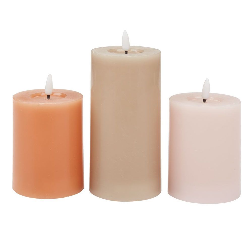 LED sveces TERKEL 3 gab. Ø8x13/15/18cm - JYSK - Vienmēr lieliski ...