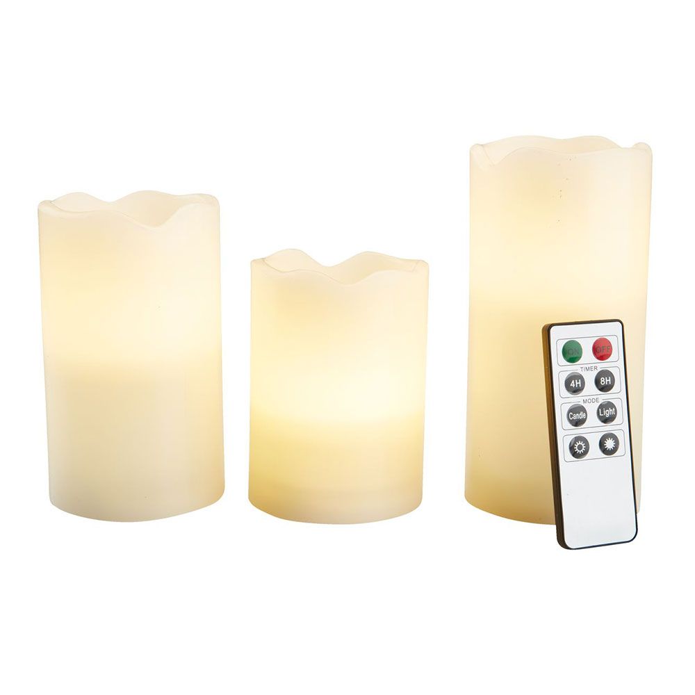LED sveces KRISTJAN 3 gab. Ø8x10/13/15cm - JYSK - Vienmēr lieliski ...