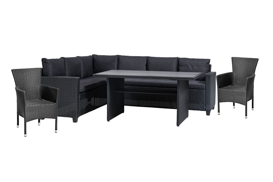 Dārza mēbeļu komplekts AGERMOSE+AIDT Dīvāns: 235x73x178cm, galds: 74x144x67cm, krēsls ...