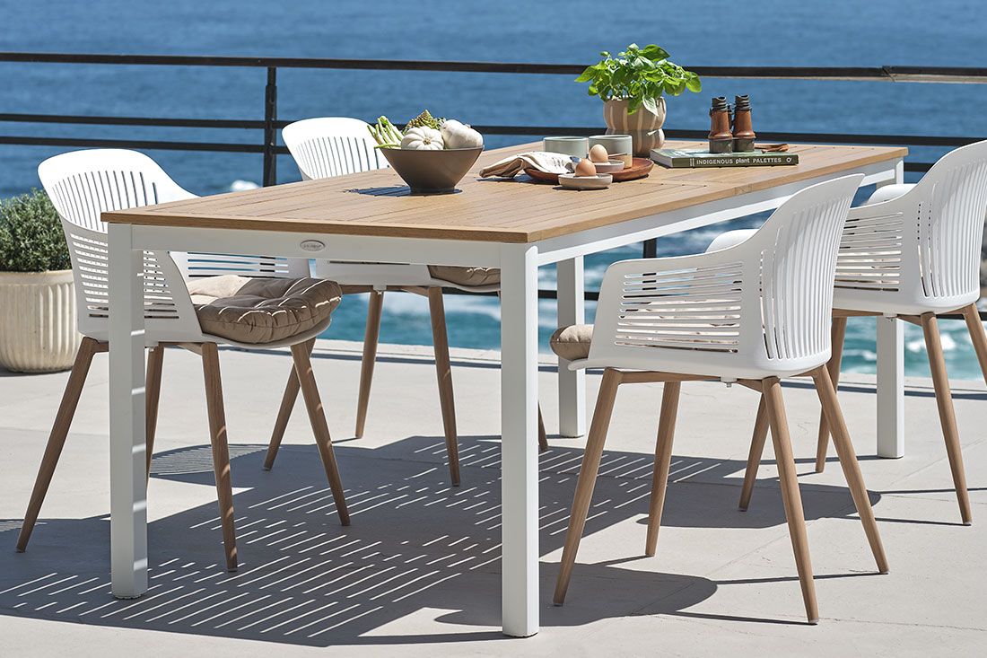 Dārza mēbeļu komplekts RAMTEN+VANTORE Galds: 90x206x74cm, krēsls: 59x81x52cm - JYSK - Vienmēr ...