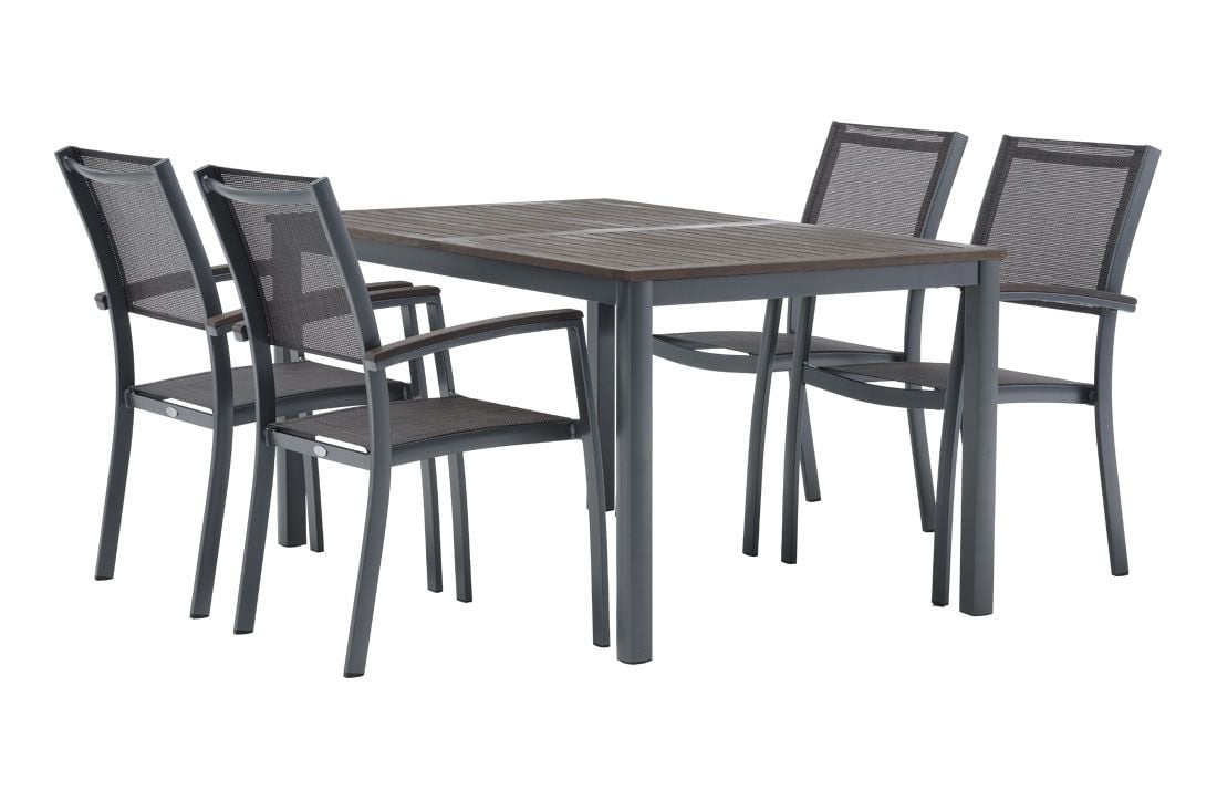 Dārza mēbeļu komplekts YTTRUP+MADERNE Galds: 90 x 150 x 75 cm. Krēsls ...