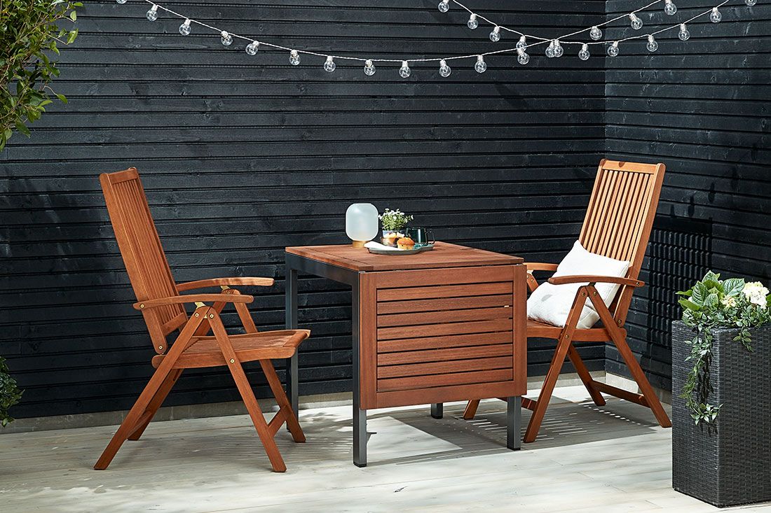 Dārza mēbeļu komplekts YTTRUP+KAMLAVAN Galds: 70 x 75/126 x 75 cm ...