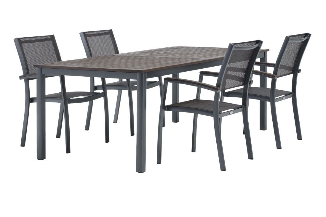 Dārza mēbeļu komplekts YTTRUP+MADERNE Galds: 100 x 210/300 x 75 cm ...