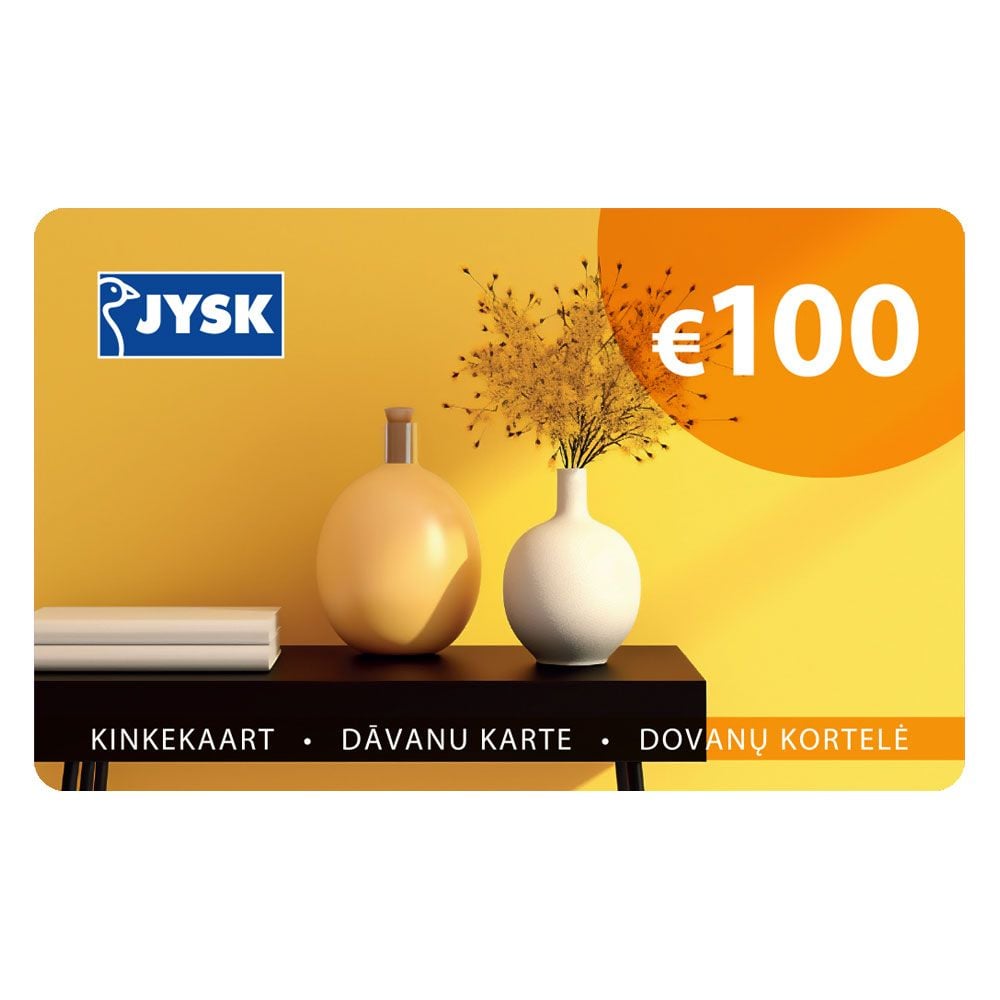 JYSK elektroniskā dāvanu karte 100€ (izmantošanai tikai JYSK.lv) - JYSK - Vienmēr lieliski ...